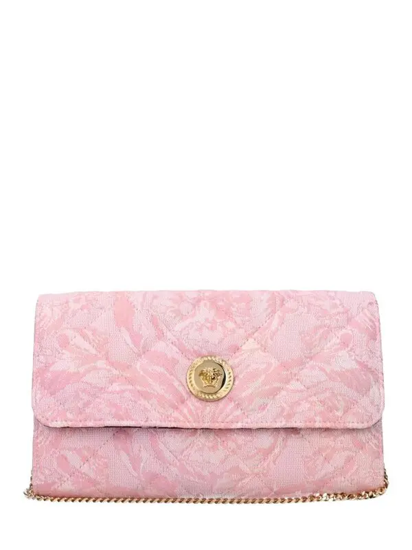 Versace Medusa Quilted Jacquard Shoulder Bag - Pink