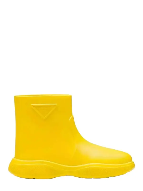 Prada Logo-embellished Rain Boots - Yellow