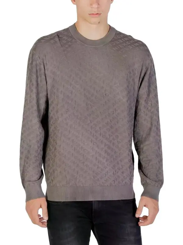 Armani Exchange Logo-patterned Sweatshirt - Grey