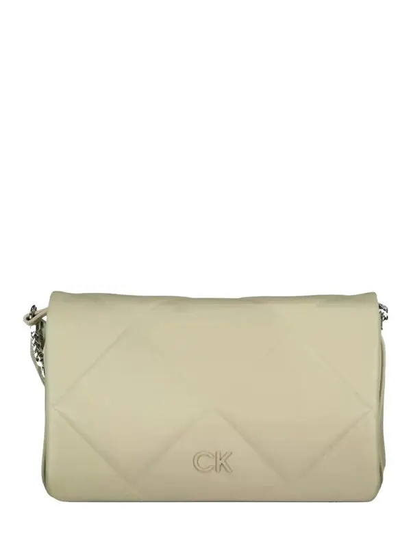 Calvin Klein Quilted Shoulder Bag With Logo - Neutrals