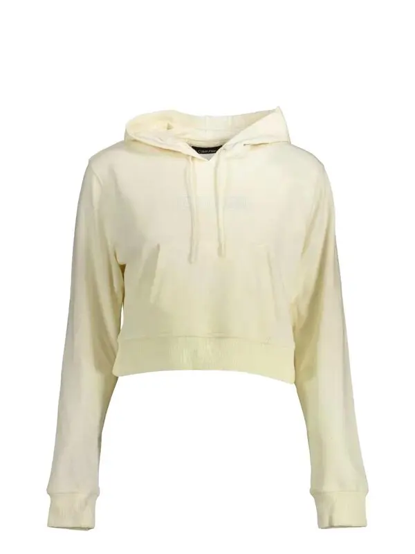 Calvin Klein Cropped Logo-print Hoodie - Neutrals