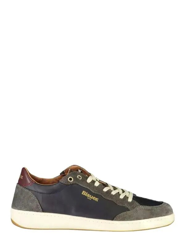 BLAUER. Suede Panelled Sneakers - Blue