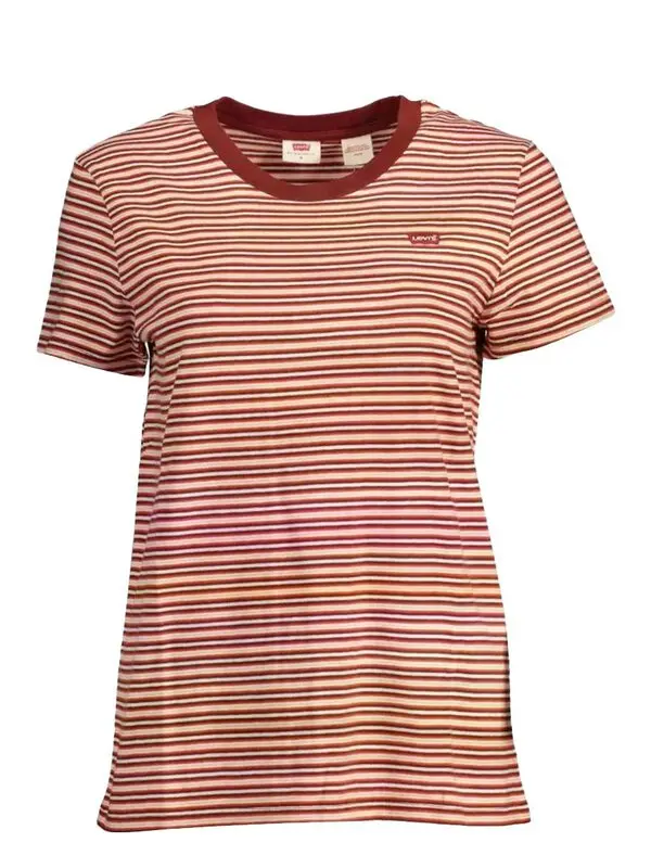 LEVI'S Striped Cotton T-shirt - Red
