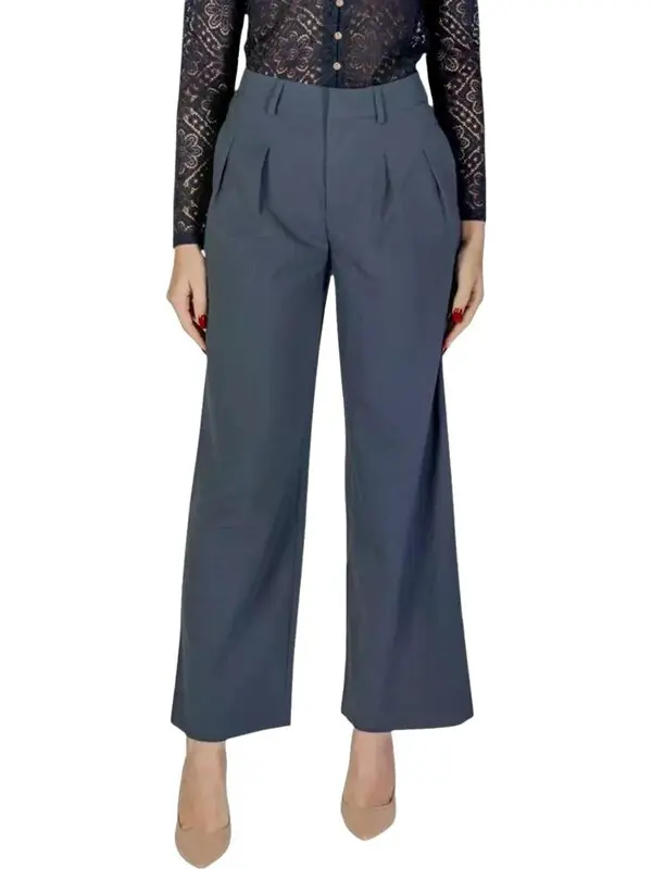Calvin Klein Tailored Wide-leg Trousers - Grey