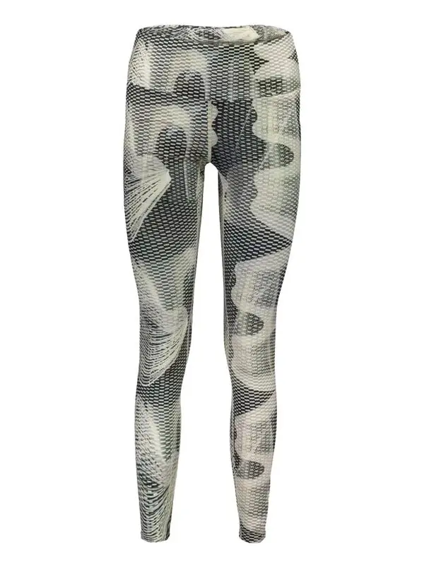 FILA Abstract-pattern Textured Leggings - Black
