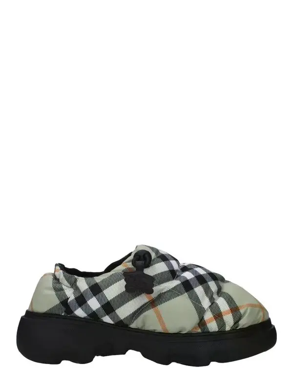 Burberry Quilted Check Heeled Mules - Neutrals