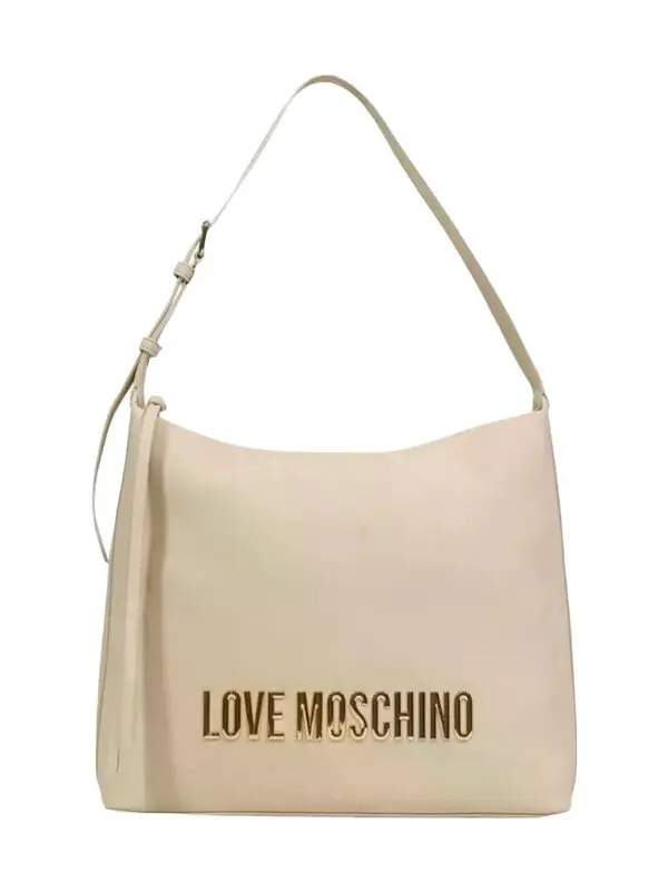 Moschino Logo-plaque Shoulder Bag - Neutrals