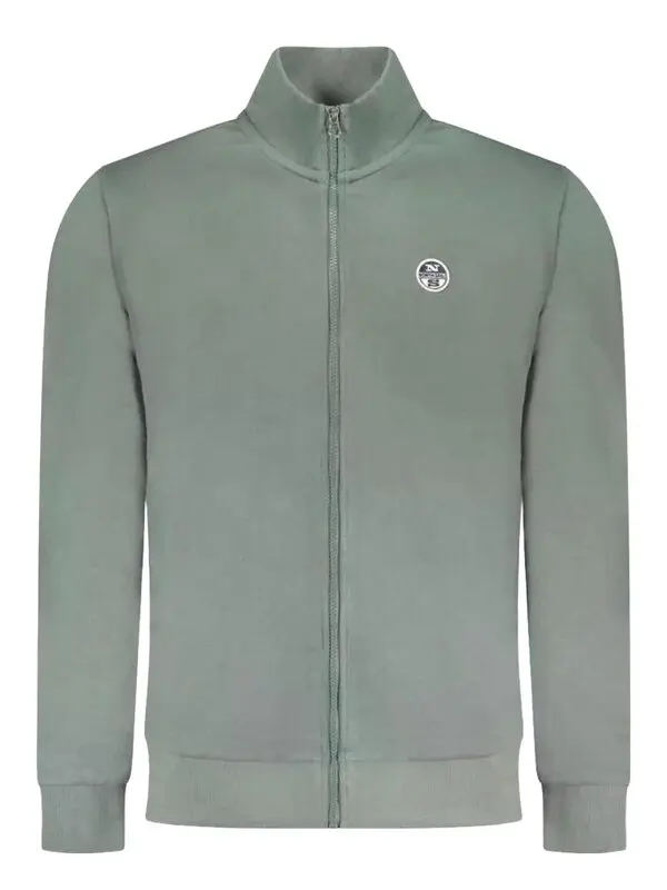 NORTH SAILS Logo Zip-up Sweater - Green