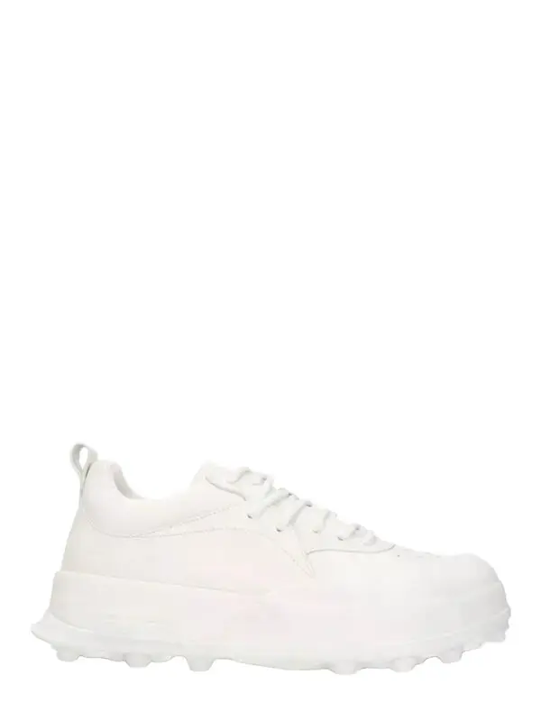 JIL SANDER Orb Lace-up Leather Sneakers - White