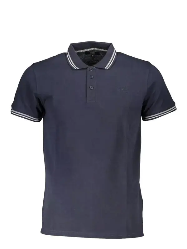 Roberto Cavalli Tipped-collar Polo Shirt - Blue
