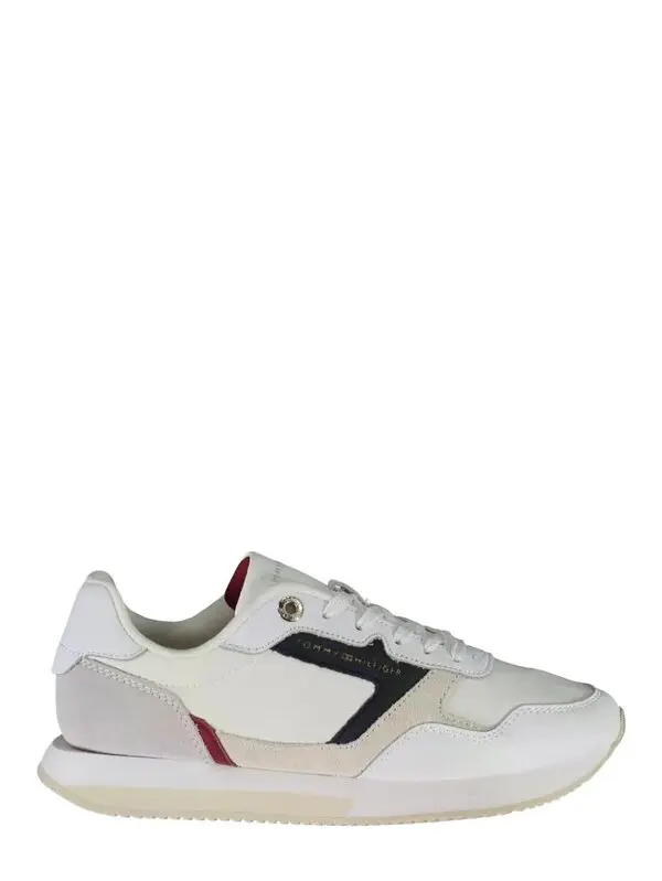 Tommy Hilfiger Panelled Leather Sneakers - White