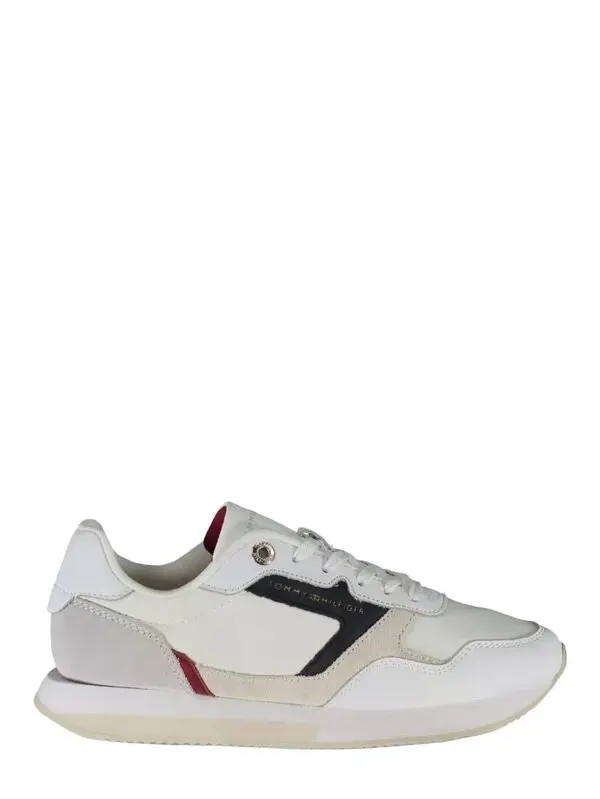 Tommy Hilfiger Panelled Leather Sneakers - White