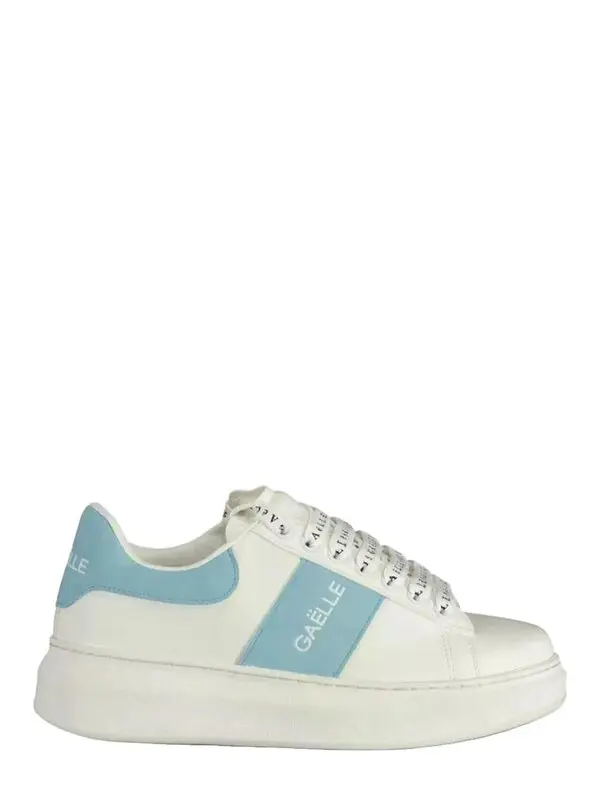 GAELLE Lace-up Platform Sneakers - White