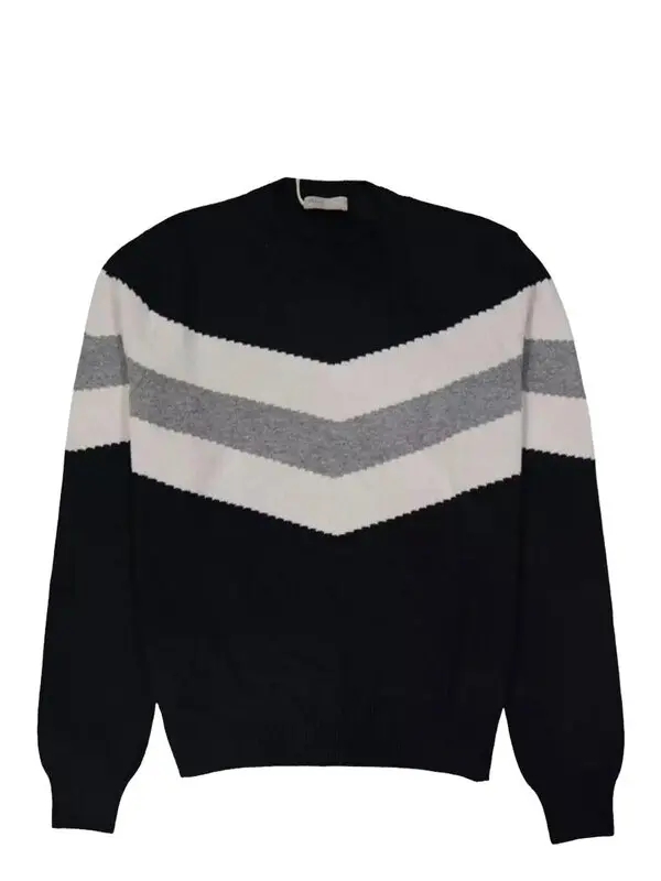 Herno Chevron-pattern Sweater - Blue