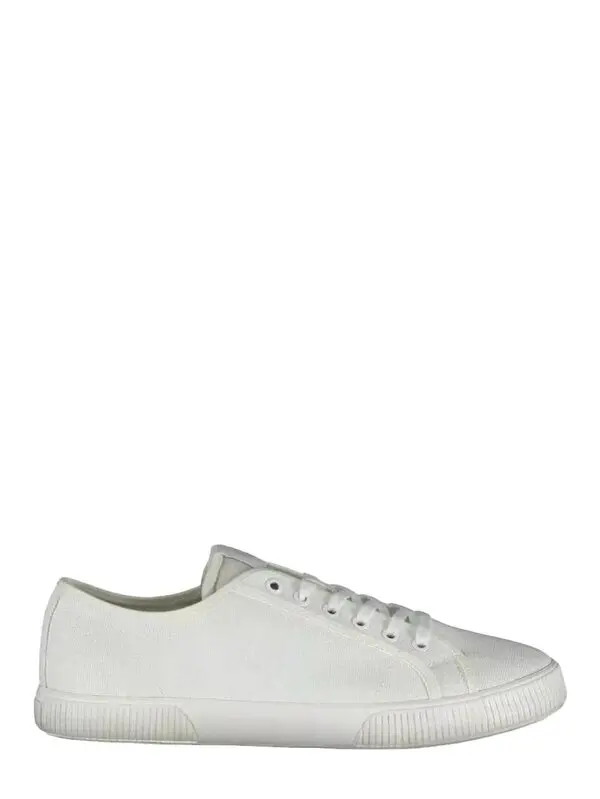 Calvin Klein Logo-print Canvas Sneakers - White