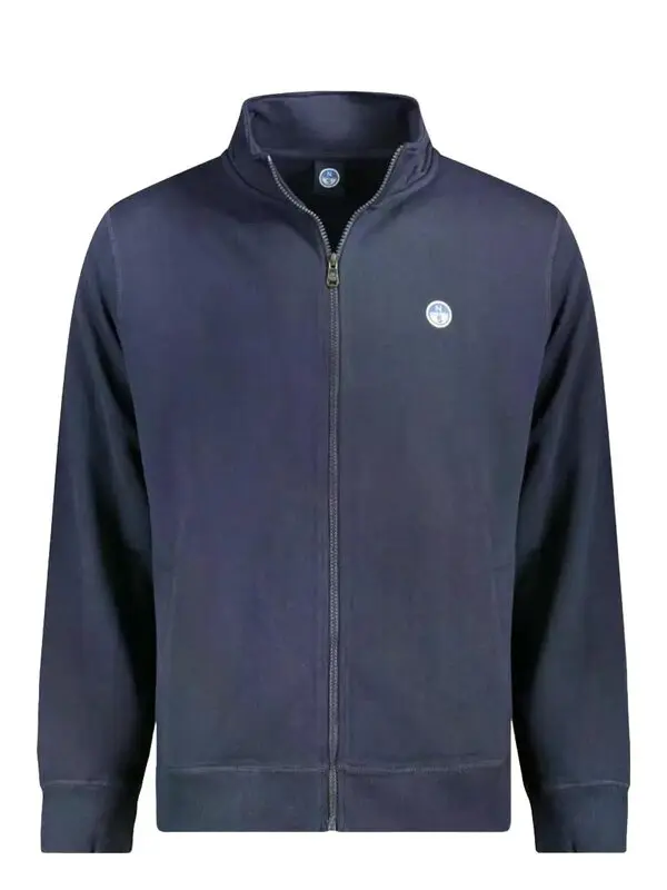 NORTH SAILS Logo-detail Zip-up Cardigan - Blue