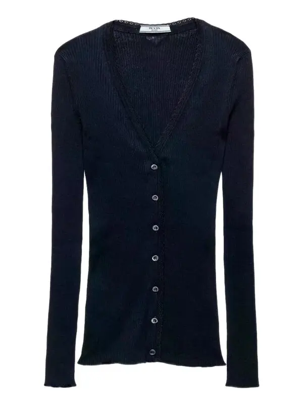 Prada Cotton Cardigan - Blue
