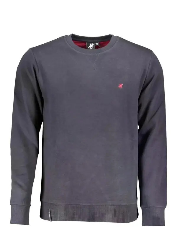 U.S. Grand Logo-embroidered Crew-neck Sweater - Grey