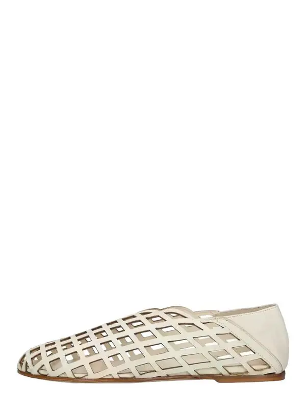 GIABORGHINI Leather Ballet Flats - Neutrals