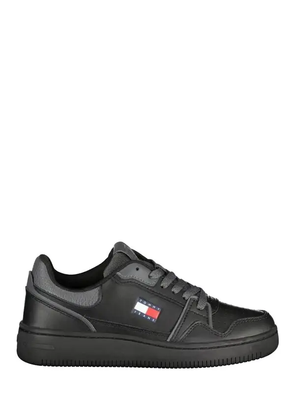 Tommy Hilfiger Heritage Logo-badge Leather Sneakers - Black