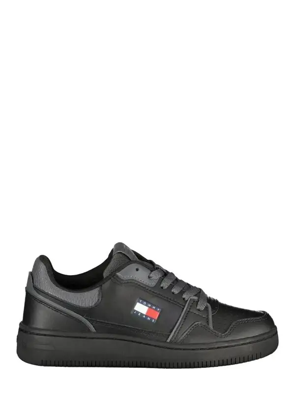Tommy Hilfiger Heritage Logo-badge Leather Sneakers - Black