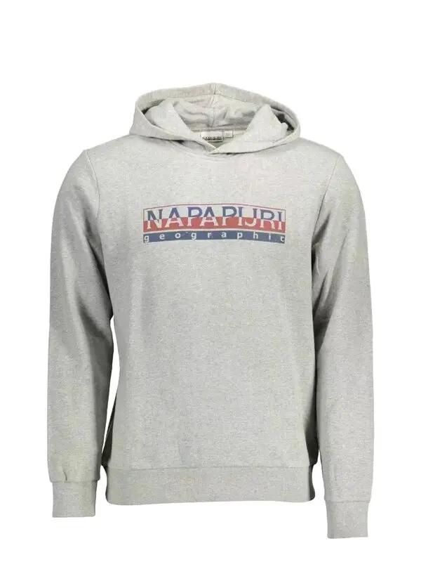 NAPAPIJRI Geographic Logo-print Hoodie - Grey