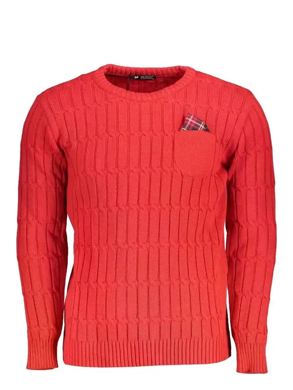 U.S. Grand Cable-knit Sweater With Pocket Detail - Red