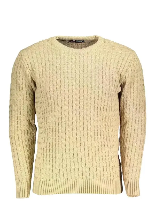 U.S. GRAND Cable-knit Sweater With Elbow Patches - Neutrals