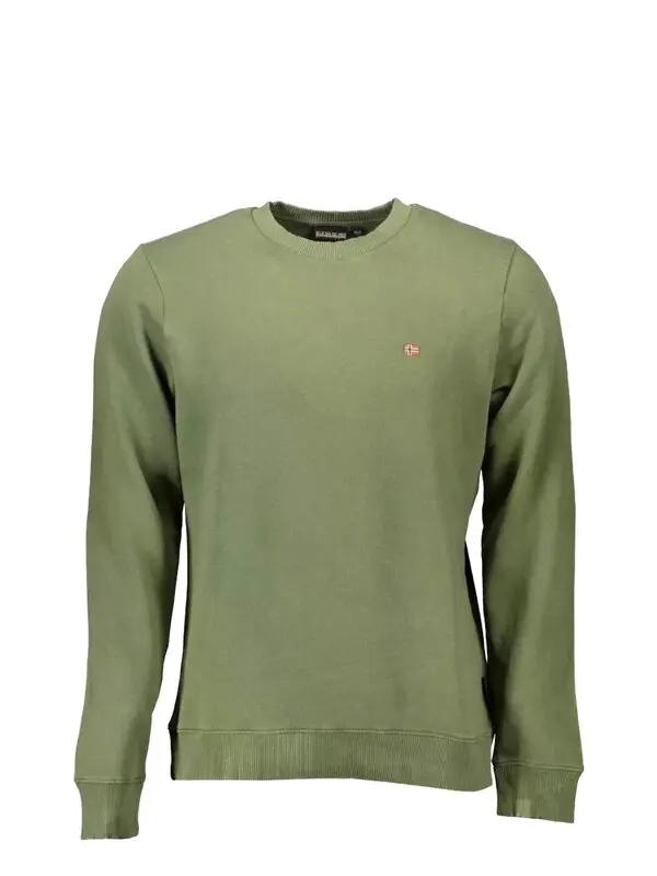NAPAPIJRI Cotton Sweatshirt With Logo Patch - Green