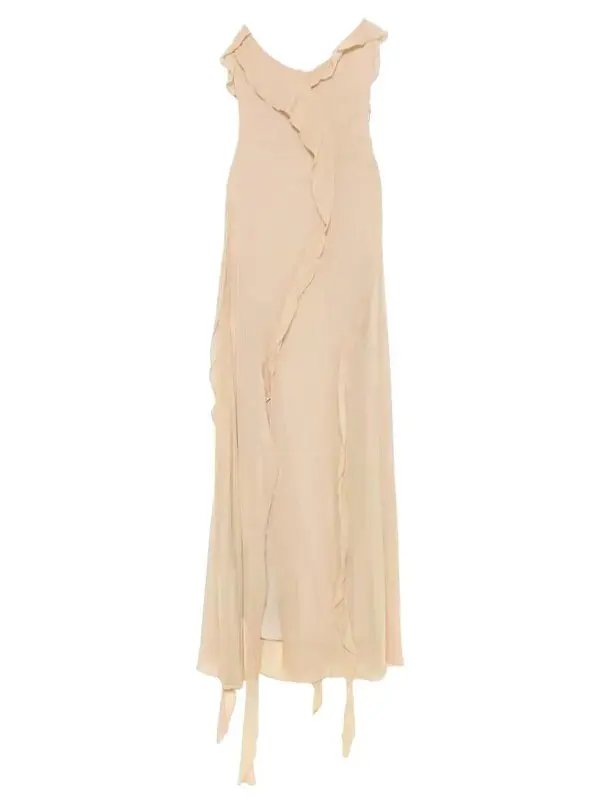 ANIYE BY Marian Ruffled Maxi Dress - Neutrals