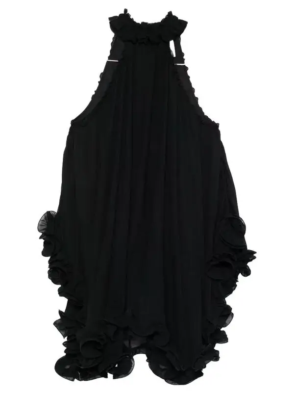 ANIYE BY Tessa Ruffled Halterneck Dress - Black
