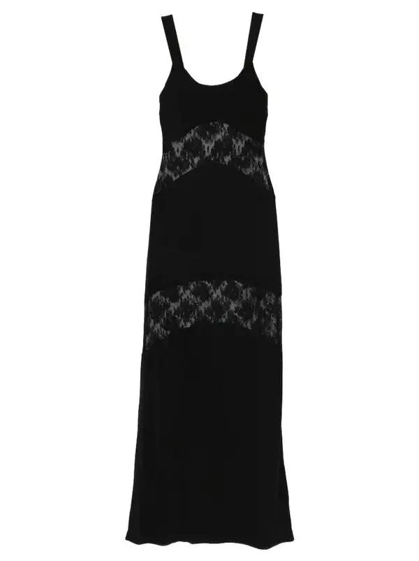 ANIYE BY Floral-pattern Maxi Dress With Lace Paneling - Black