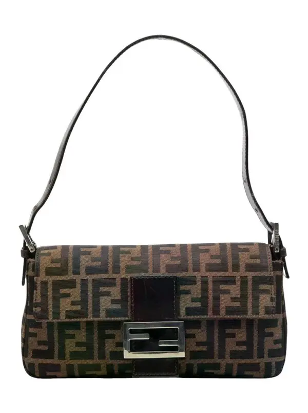Fendi 20th Century Zucca Canvas Baguette - Brown