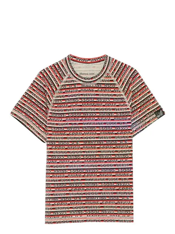 Martine Rose Raglan-sleeve Shrunken T-shirt - Red