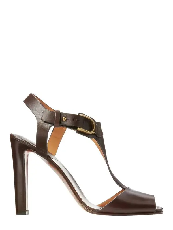 Ralph Lauren 100mm Emilie Sandals - Brown
