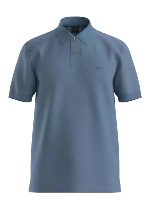 BOSS Buttoned Polo Shirt - Blue