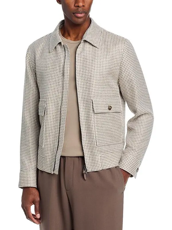 BOSS Heston Houndstooth Jacket - Silver