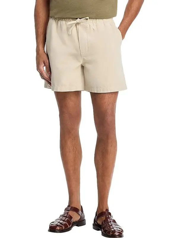 FRAME Regular Fit Canvas Shorts - Off White