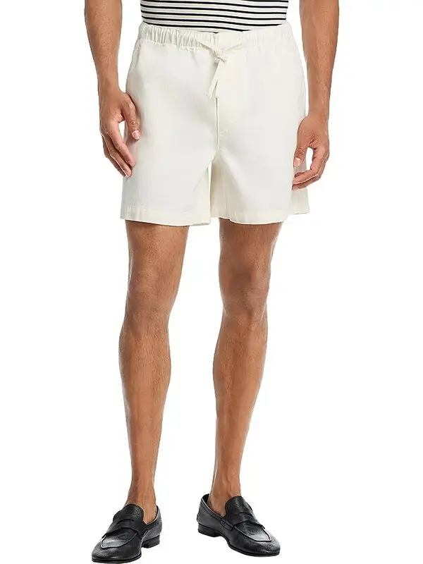 FRAME Relaxed Fit Drawstring Shorts - Natural