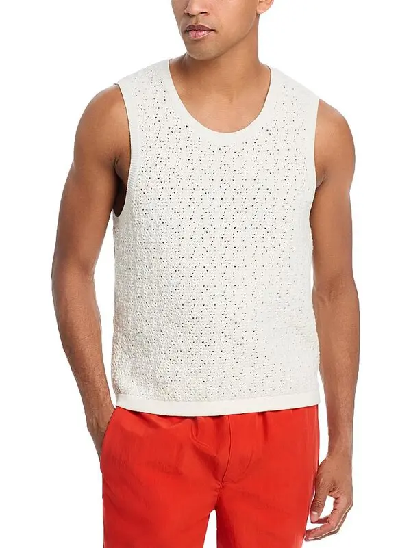 FRAME Open Stitch Tank - Off White