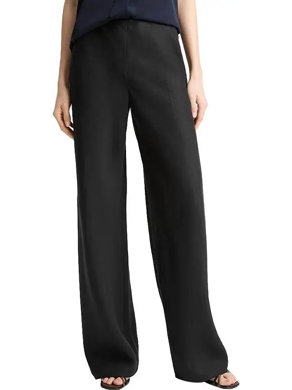 Vince Collette Linen Bias Pants - Black
