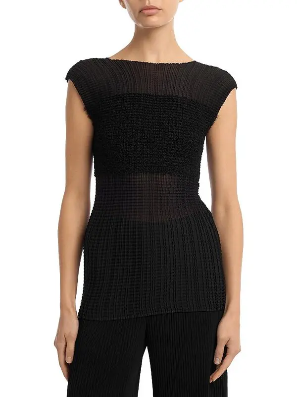 Issey Miyake Pleated Tank - Black
