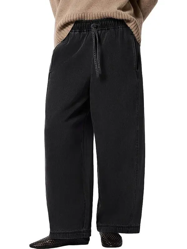 Whistles Casual Denim Barrel Jeans - Washed Black