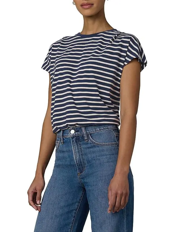 Joe's Jeans The Bubble Tee - Navy/ecru Stripe