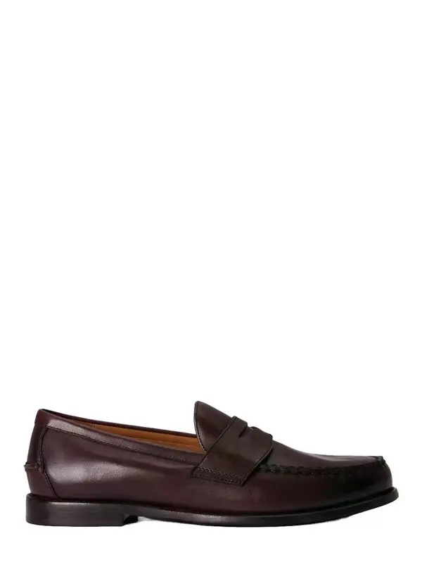 Polo Ralph Lauren Alston Burnished-leather Penny Loafers - Brown