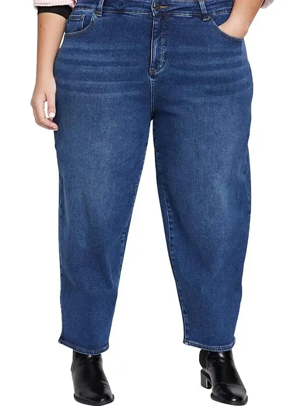Universal Standard High-rise Barrel Leg Jeans - Union City Blue