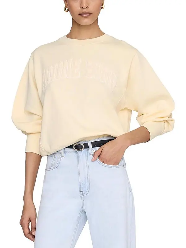 ANINE BING Harry Shrunken Sweatshirt - Yellow