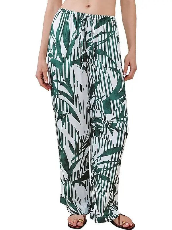 Bella Dahl Wide Leg Pants - Palm Paradise Print