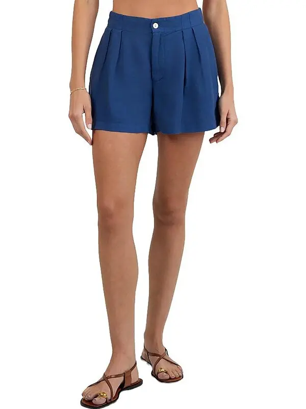 Bella Dahl Double Pleat Shorts - Midnight Surf