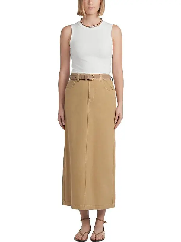POINT Denim Maxi Skirt - Sand